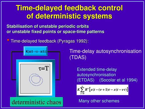 Ppt Time Delayed Feedback Control Of Complex Nonlinear Systems