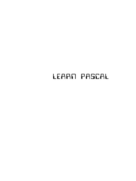 learn pascal pdf data type computer program