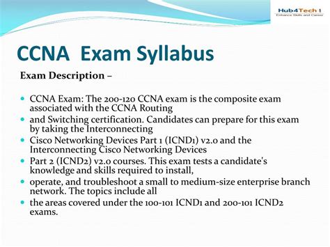 ppt ccna exam syllabus powerpoint presentation free download id