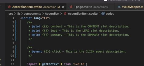 slot and event description bugs · issue 102 · carbon design system