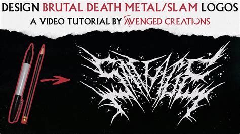 how to design brutal death metal slam logos pencil and markers