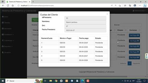 Programa En Php Y Mysql Prestamos De Dinero Youtube