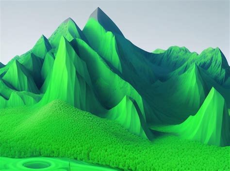 Premium Ai Image Abstract 3d Landscape Data Visualization Concept