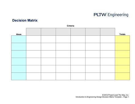 49 Best Decision Matrix Templates Word And Excel ᐅ Templatelab