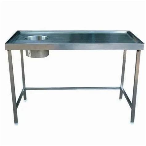 Stainless Steel Polished Ss Dump Table For Restaurant 42 Feet At