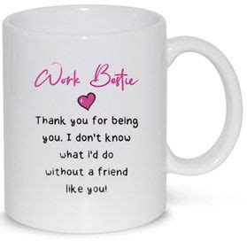 Thank You For Being Work Bestie Birthday Christmas Colleague T Mug
