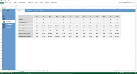 Project Productivity Payment Control Excel Spreadsheet Template Luz