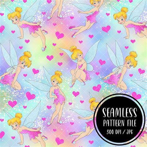 Tinkerbell Seamless Pattern Digital Paper Background Download Free