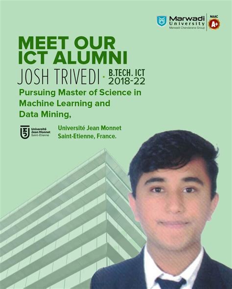 Ict Marwadi University On Linkedin 🎓 Meet Josh Trivedi One Of Our
