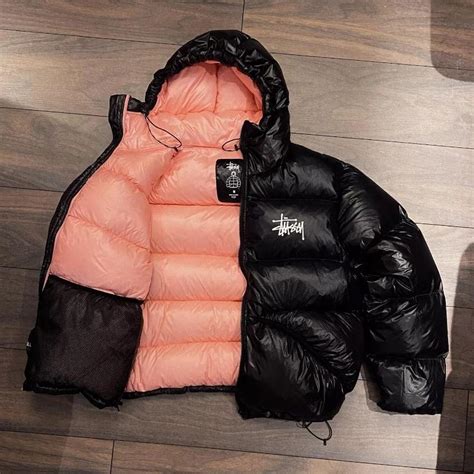Stussy Puffer Pink Inside Size M Open To Offers And Depop