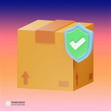 Premium Psd Package Security 3d Icon