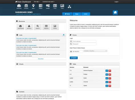 Bootstrap Clean Dashboard Theme