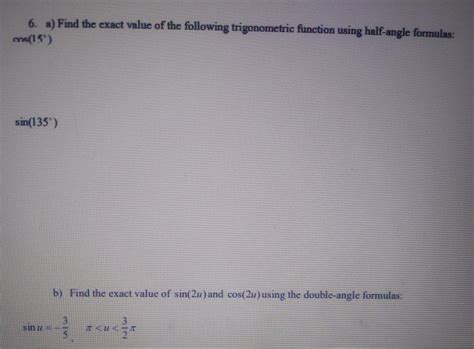 Solved A Use Trigonometric Identities To Simplify The Chegg Com