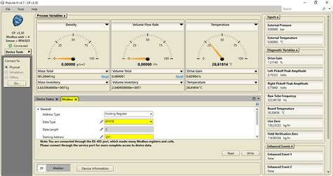 Modbus Communication Between Arduino Mega With Coriolis Flow Meter Page Programming