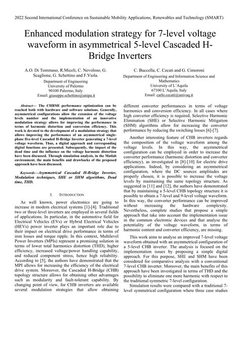 Pdf Enhanced Modulation Strategy For 7 Level Voltage Waveform In Asymmetrical 5 Level Cascaded