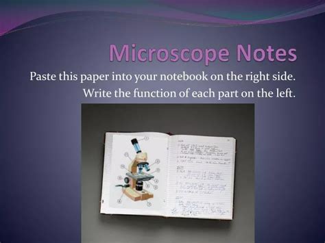 PPT Microscope Notes PowerPoint Presentation Free Download ID 2587869