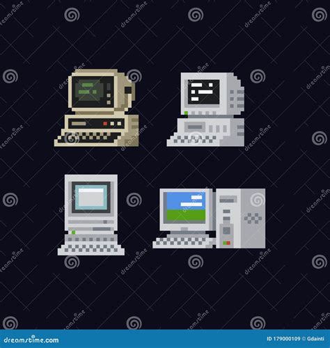 Retro Personal Computers With Terminal Console Commands On The Screen