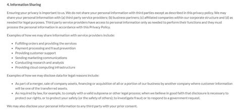 Sample Privacy Policy Template Free Privacy Policy