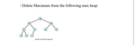 Solved Delete Maximum From The Following Max Heap