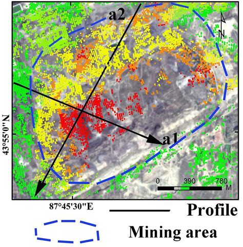 Three Dimensional Subsidence Rate Map Of Mining Area Download