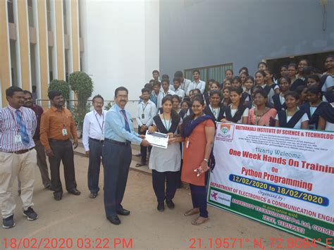 One Week Hands On Training In Python Programming Geethanjali