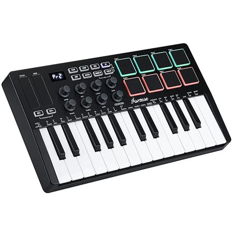 Asmuse Wireless Midi Keyboard 25 Keys Usb Midi Controller Keyboard With Bluetooth Professional