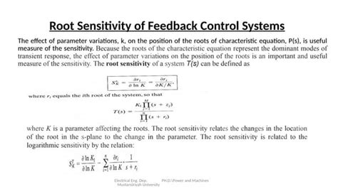 Root Sensitivity Of Feedback Control Systems Pptx
