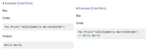 Testing Examples Fail If Output Is Colored Issue Golang Go GitHub