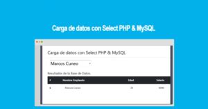 Carga De Datos Con Select PHP MySQL BaulPHP
