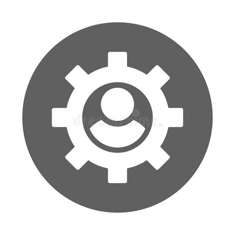 Human Setting Settings Icon Gray Vector Graphics Stock Vector Illustration Of Customer