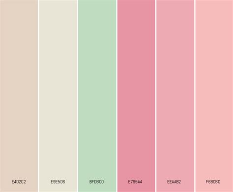 Spring Love Pastel Color Palettes