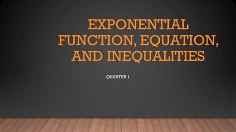 Exponential Function Equation And Equalities Pdf