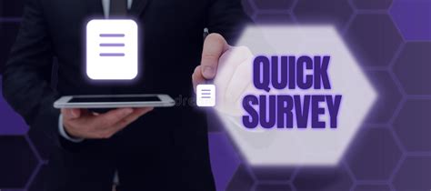 Hand Writing Sign Quick Survey Word Written On Conduct Fast Check On Condition Value Situation