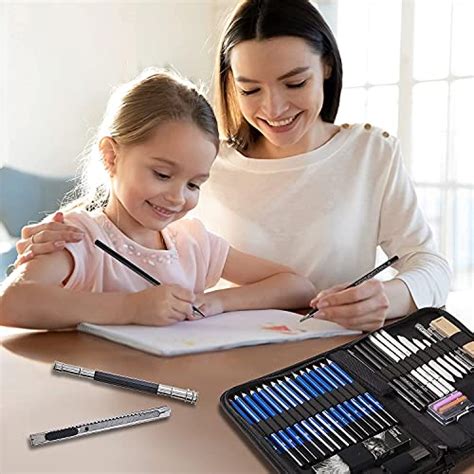 Complete Prina 50 Pack Drawing Set With Sketchbook Perfect For Artists