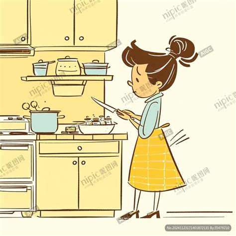 Ai创作图家庭主妇插画 卡通端饭女孩 手绘女孩做家务 面条插画妈妈做饭 厨房漫画 煮妇插画 美女女孩烧饭 做蛋糕女生插画设计 做饭卡通插画 短裤女孩做饭 做饭插画 做饭手绘 美女煮饭美女盛汤