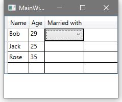 C When Using DataGrid How To Bind DataGridComboBoxColumn To Other Column Contents Stack