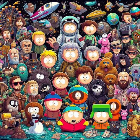ปักพินโดย Mad Mike ใน My South Park Fan Art Collection