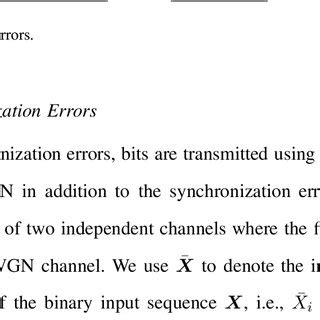Binary Input Symmetric Q Ary Output Channel With Synchronization Errors Download Scientific