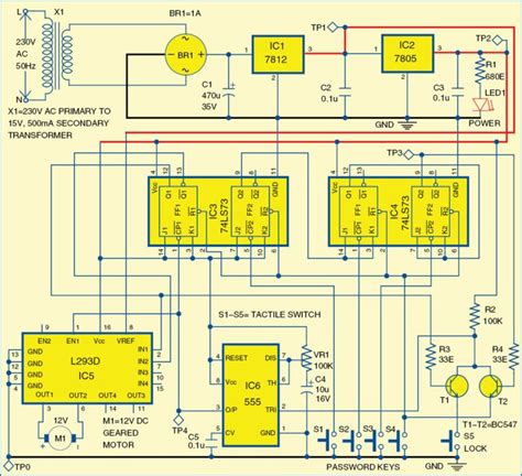 Electronic Door Lock Full Electronics Project With Schematics