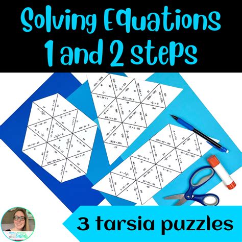 3 Solving One And Two Step Equations Tarsia Puzzles Cut And Paste Printable