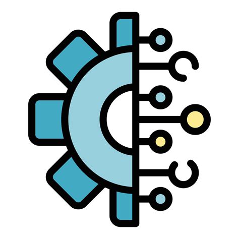 Web Technology Gear Icon Color Outline Vector Vector Art At Vecteezy