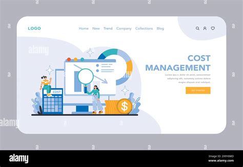 Cost Management Web Or Landing Page Strategic Financial Analysis For