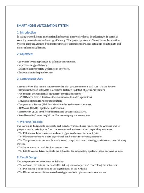 smart home automation system pdf automation home automation
