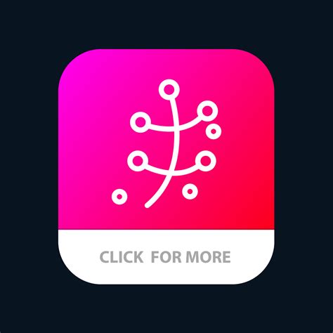 Growth Leaf Plant Spring Mobile App Button Android And Ios Line Version