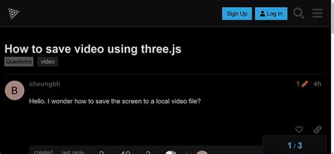 how to save video using three js questions three js forum