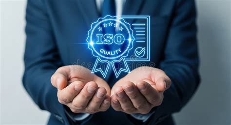 Iso Quality Certification Standard Business Concept In Hands For