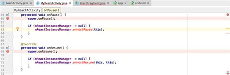Javascript React Activity Onhostpauseonhostresume Methods Throw