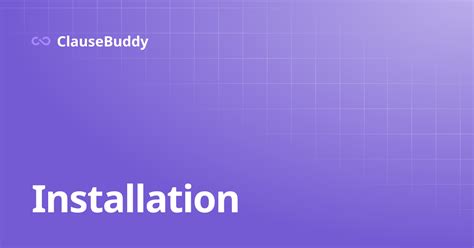 Installation Clausebuddy