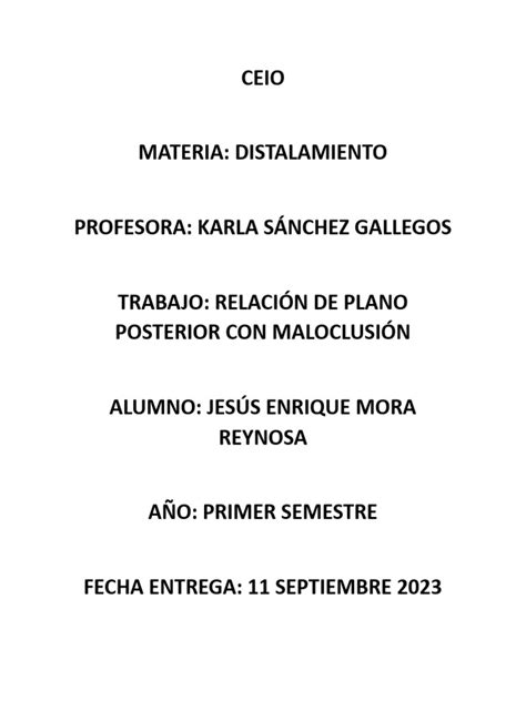 Maloclusion Posterior Pdf