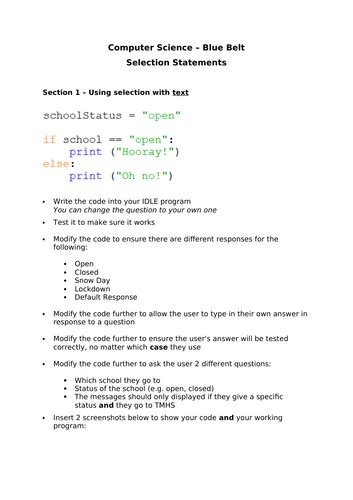 Gcse Ocr Computer Science J277 02 Practical Python Programming